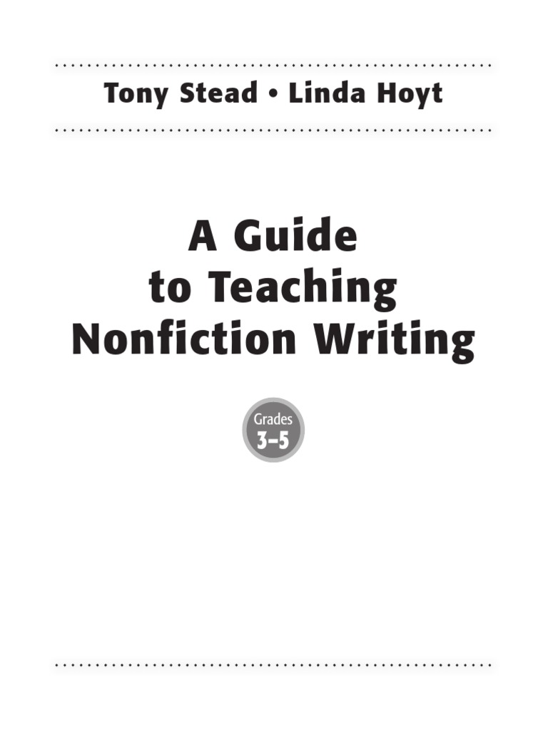 A Guide To Teaching Nonfiction Writing | PDF | Learning | Cognition