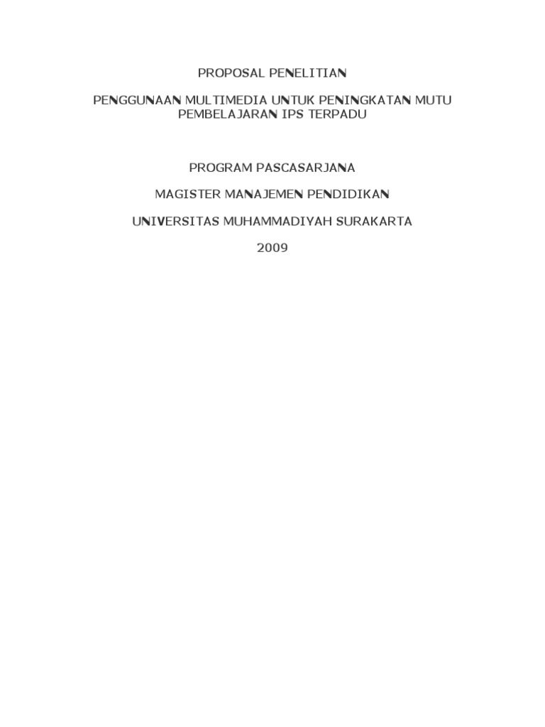 PROPOSAL PENELITIAN Ips | PDF