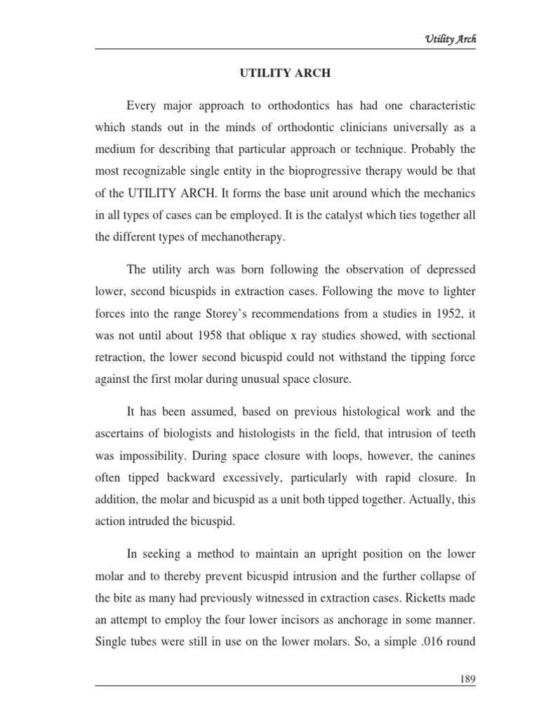 Utility Arch | Download Free PDF | Tooth | Human Anatomy