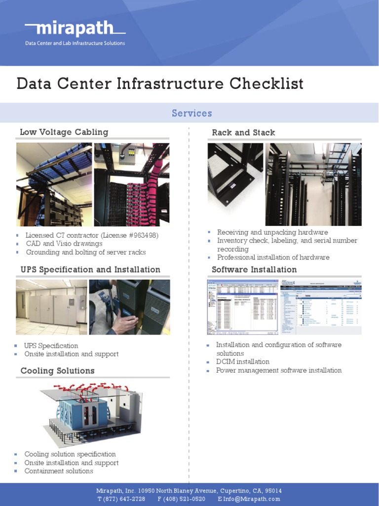 Data Center Checklist | PDF | Computer Engineering | Information And ...