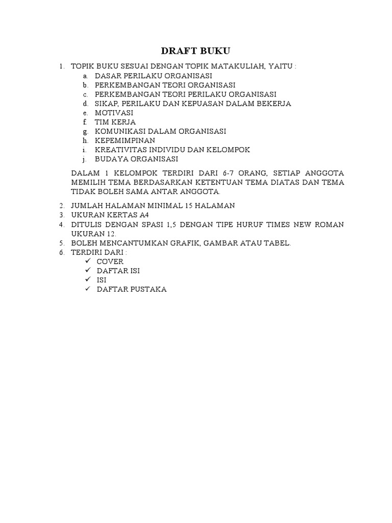 Tugas Draft Buku | PDF
