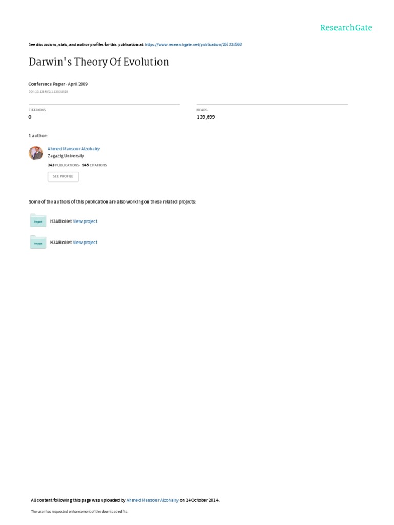 Darwin S Theory of Evolution | PDF | Natural Selection | Evolution