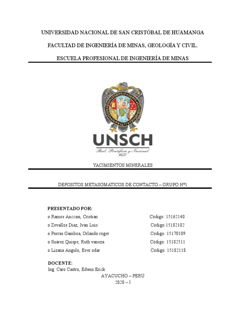 Metasomatismo de Contacto (1) (1) Corregido | PDF | Roca (geología) | Magma