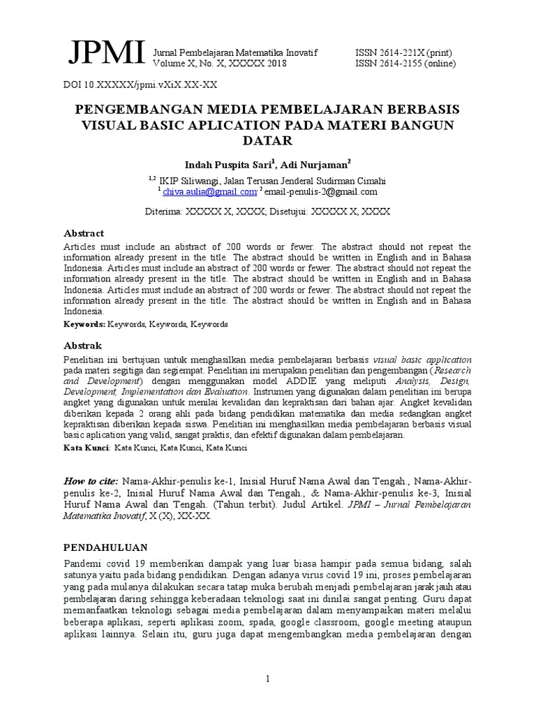 Template JPMI | PDF