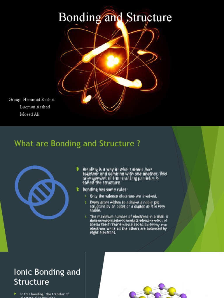 Bonding and Structure: Group: Hammad Rashid Luqman Arshad Moeed Ali ...
