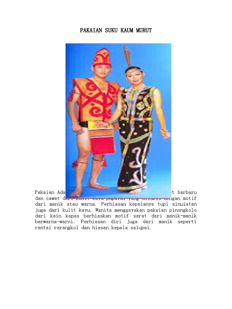 Pakaian Suku Kaum Murut | PDF