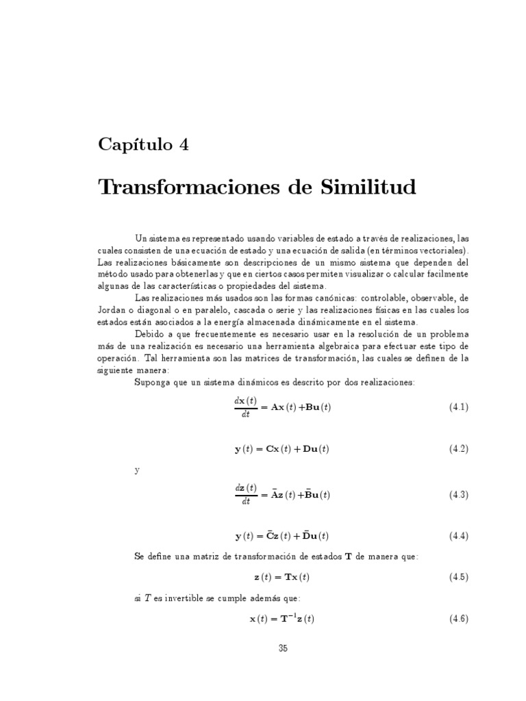 Transformaciones de Similitud | PDF | Matriz (Matemáticas) | Valores ...