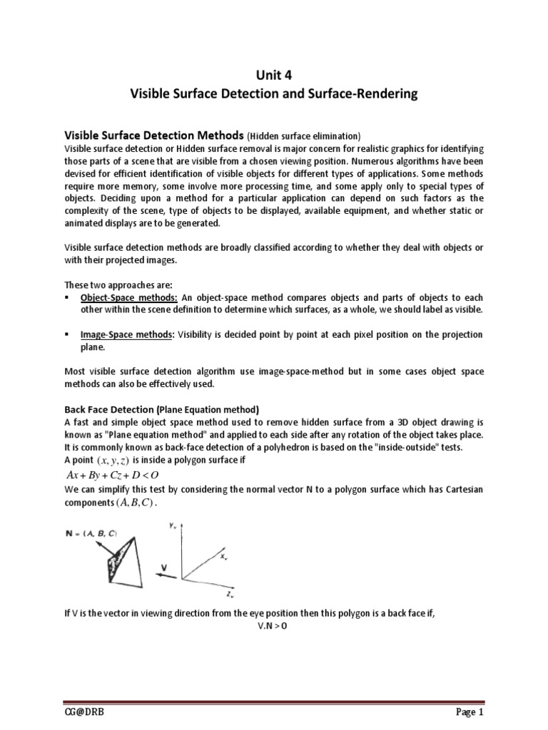 Unit 4 - CG - CSIT IV | PDF | Reflection (Physics) | Electromagnetic Radiation