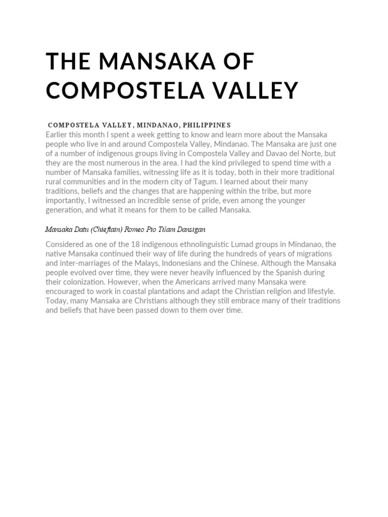 Mansaka Tribr | PDF | Foods