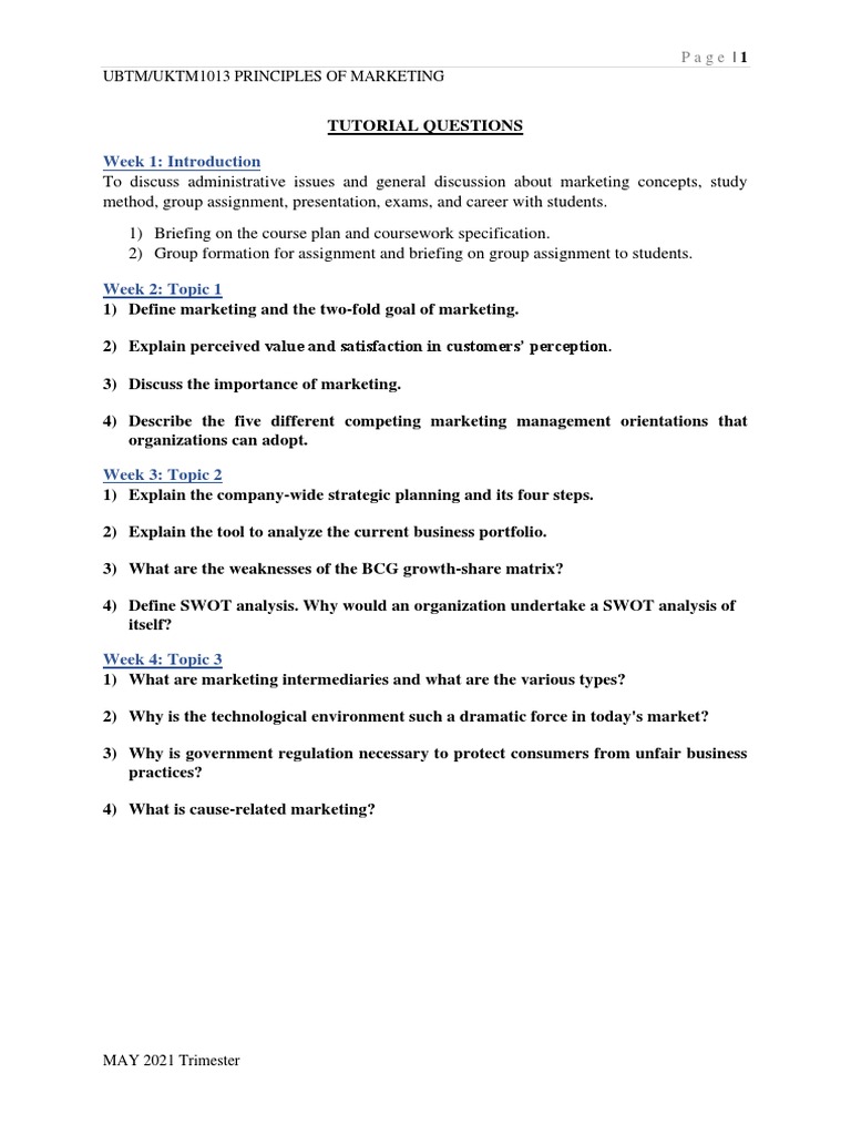 UBTM Principles of Marketing Overview | PDF | Marketing | Pricing