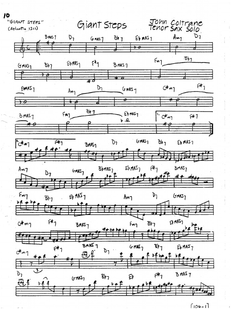Giant Steps Coltrane Solo | PDF