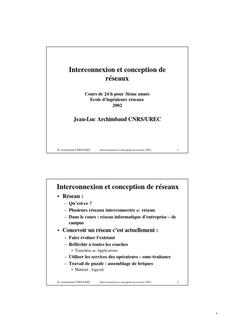 Cours - Interco Concept Reseau | PDF | Ethernet | Fibre optique