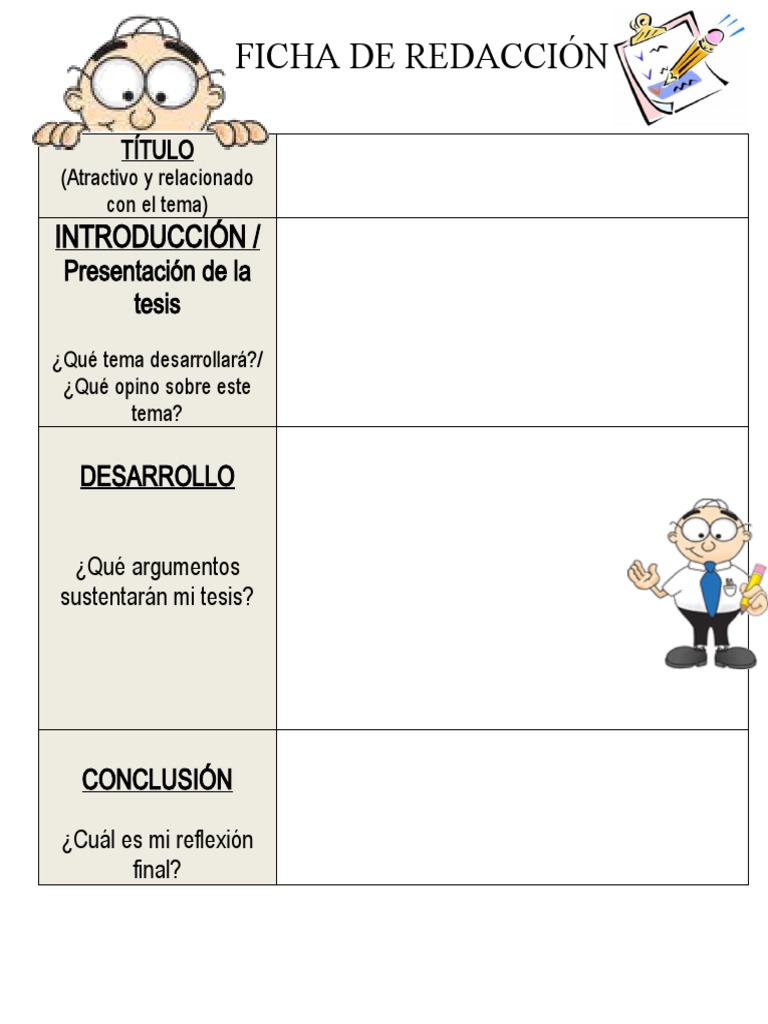 Ficha de Redaccion | PDF