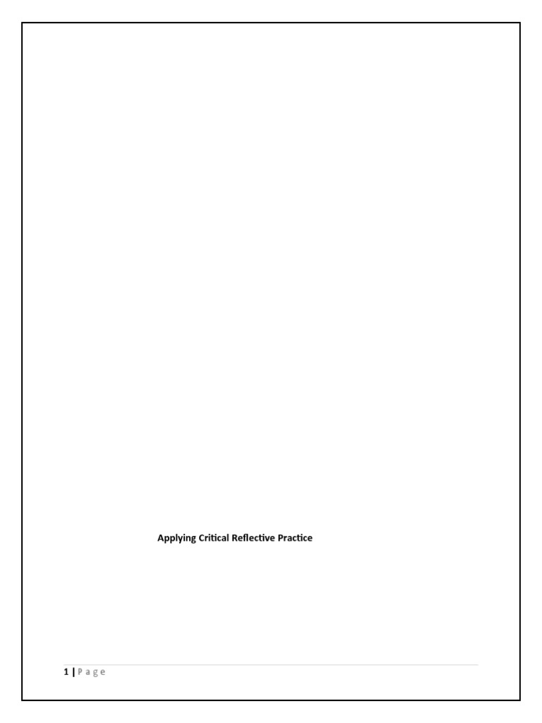 Reflective Practice Assignment | PDF | Learning Styles | Imagination