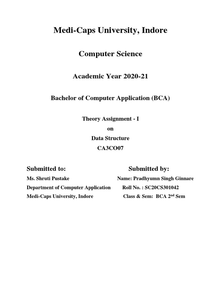 DataStructure - Assignment 1 | PDF | Array Data Structure | Queue (Abstract Data Type)
