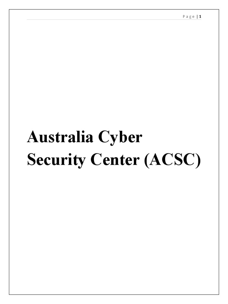 Australia Cyber Security Center (ACSC) | PDF | Ransomware | Malware