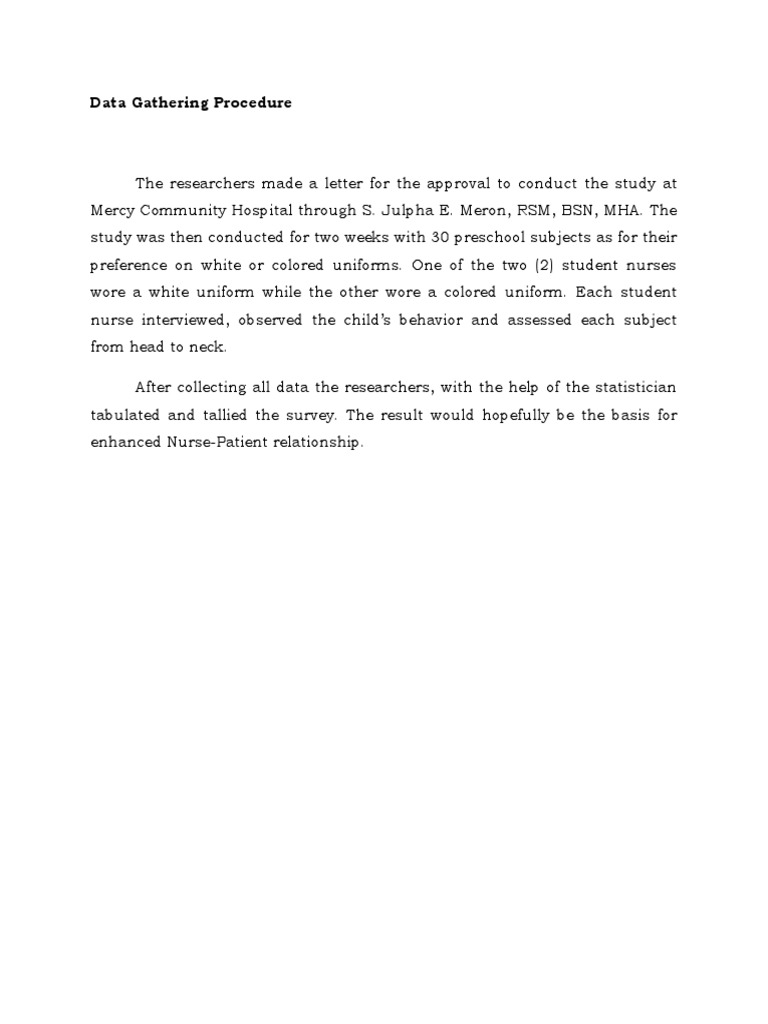 Data Gathering Procedure Overview | PDF | Wellness | Science & Mathematics