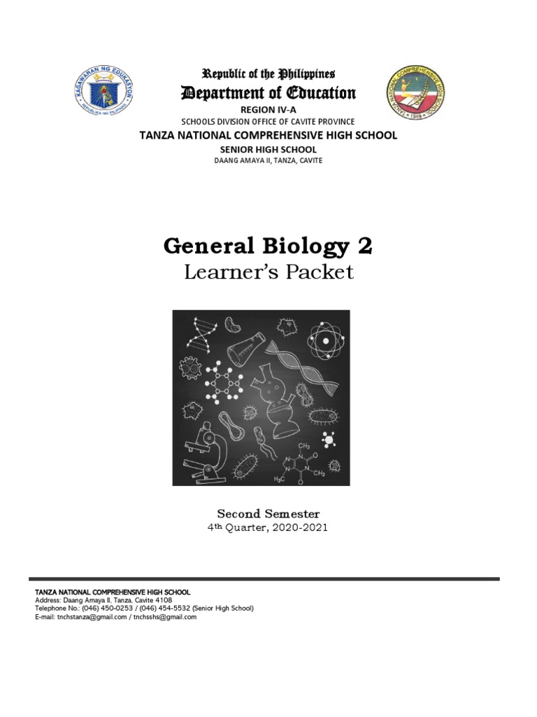 General Biology 2 - 4QT - Week 1 4edited | PDF | Fertilisation | Digestion