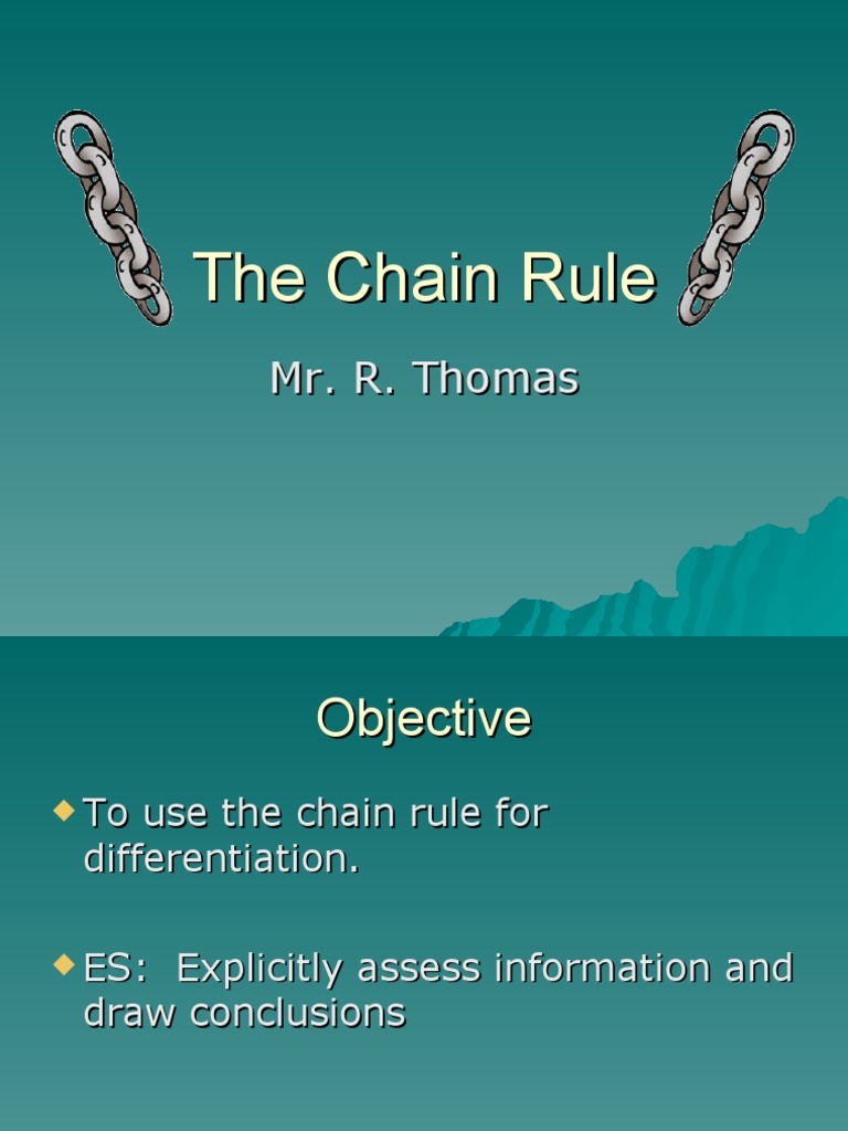The Chain Rule | PDF | Derivative | Subtraction