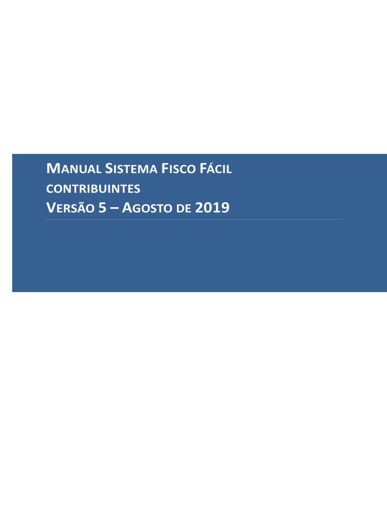 Manual Fisco Fácil Versão 5 | PDF | Business | Computação e Tecnologia ...