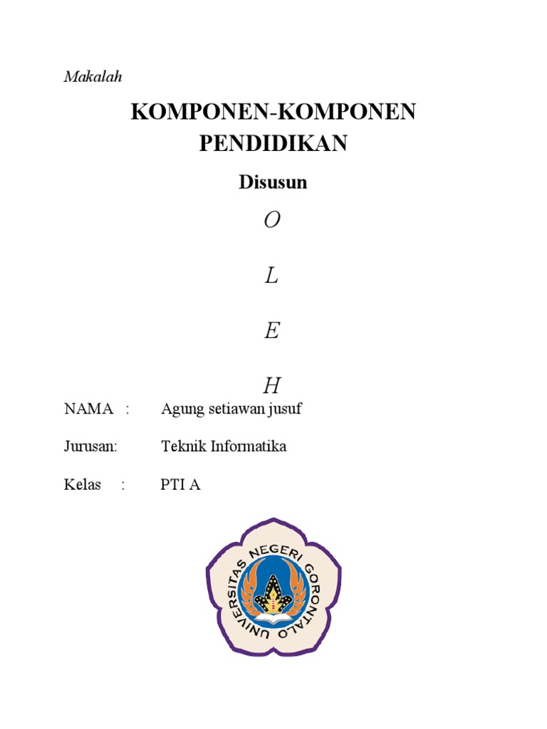 Komponen Komponen Pendidikan | PDF