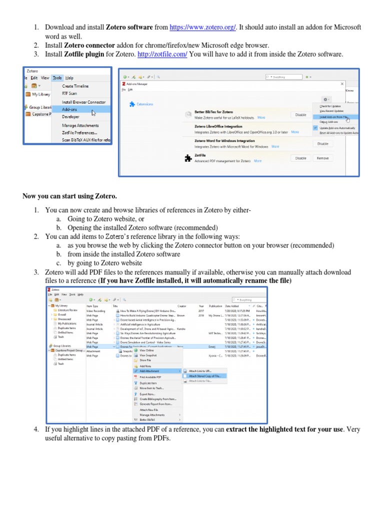 Guide To Setting Up Zotero | PDF