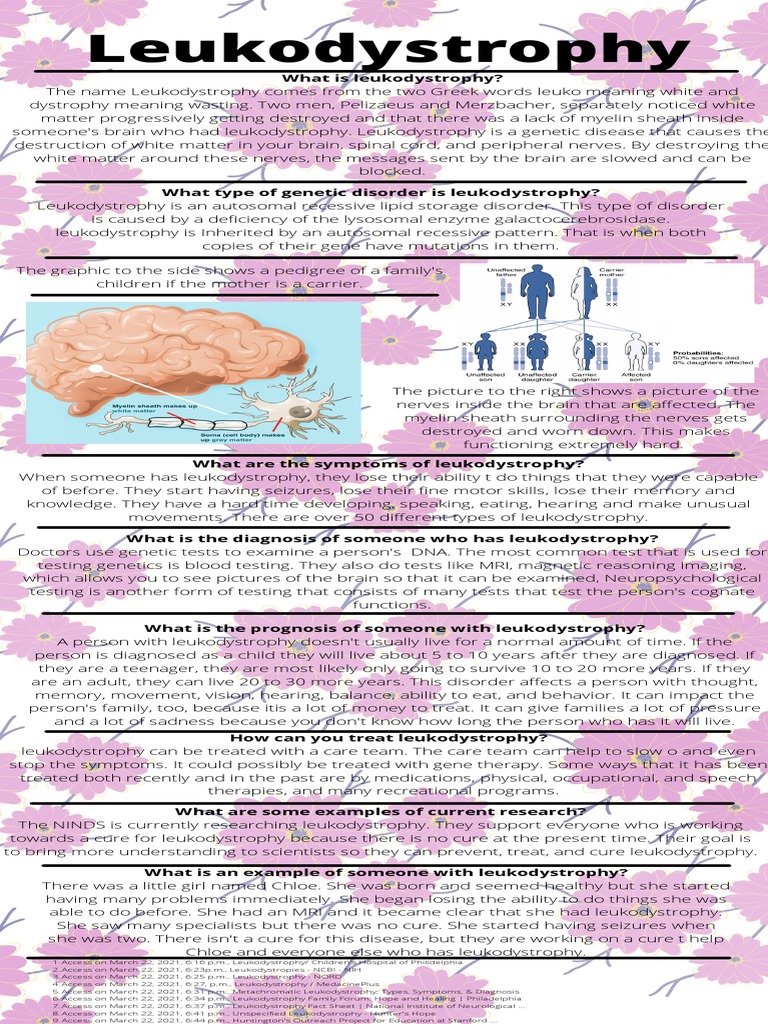 Leukodystrophy | PDF | Genetic Disorder | Diseases And Disorders