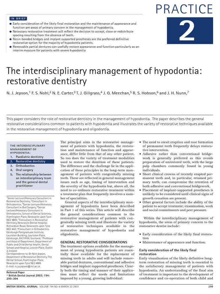 2 Restorative Dentistry | PDF | Dental Implant | Orthodontics