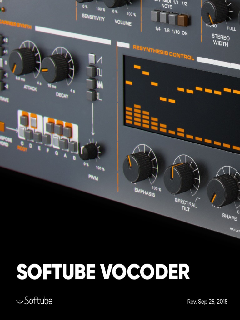 Softube Vocoder Manual | PDF | Entertainment (General) | Computing And Information Technology