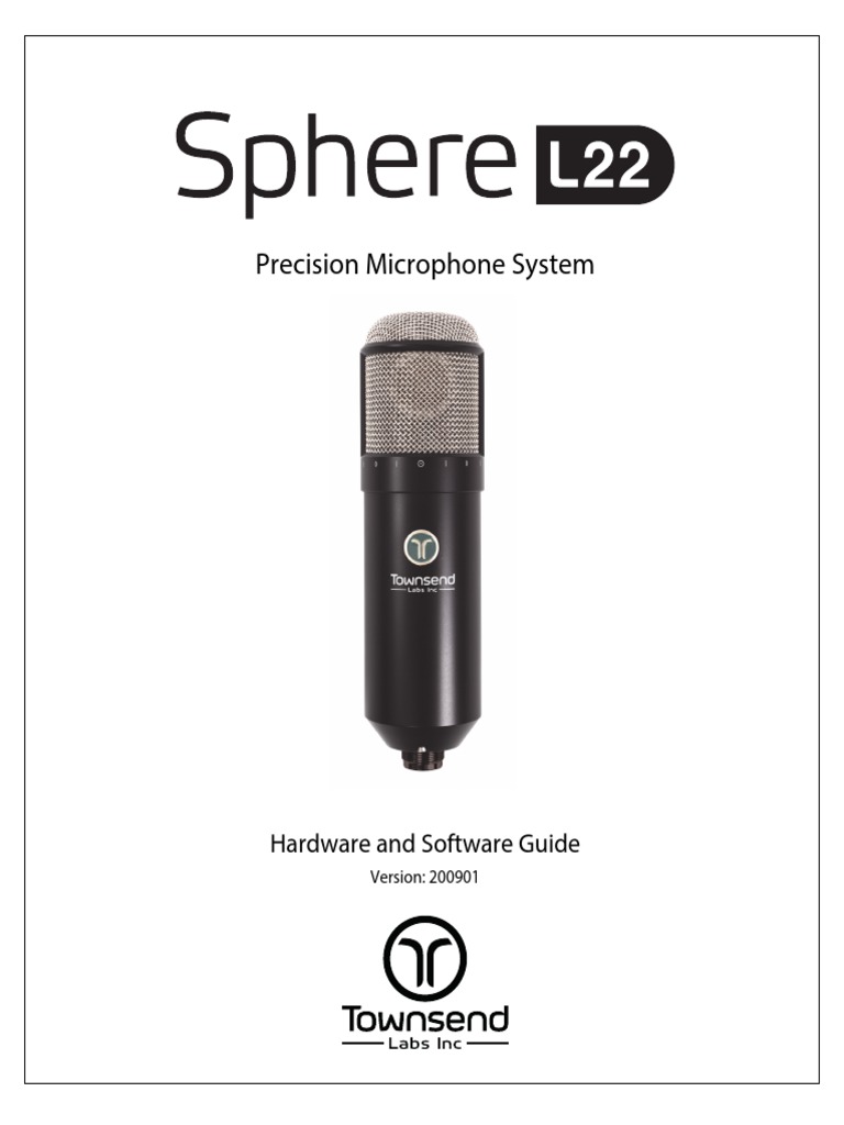 Townsend Labs Sphere 180 Manual | PDF | Microphone | Equalization (Audio)