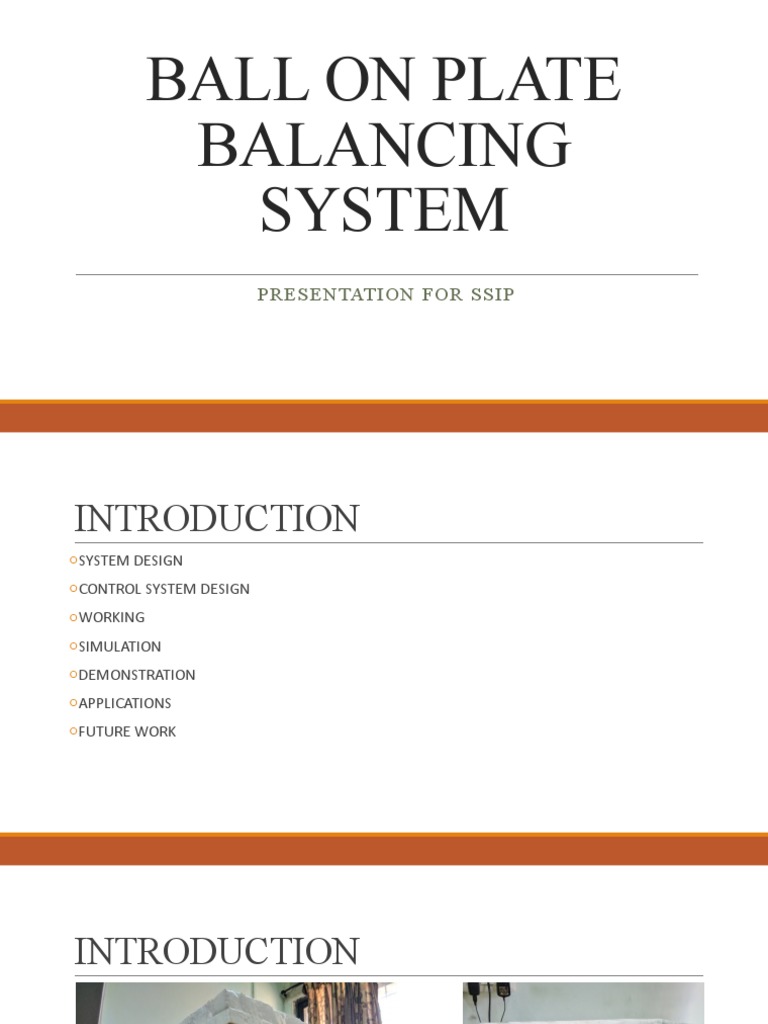 Ball On Plate Balancing System | PDF | Servomechanism | Control Theory