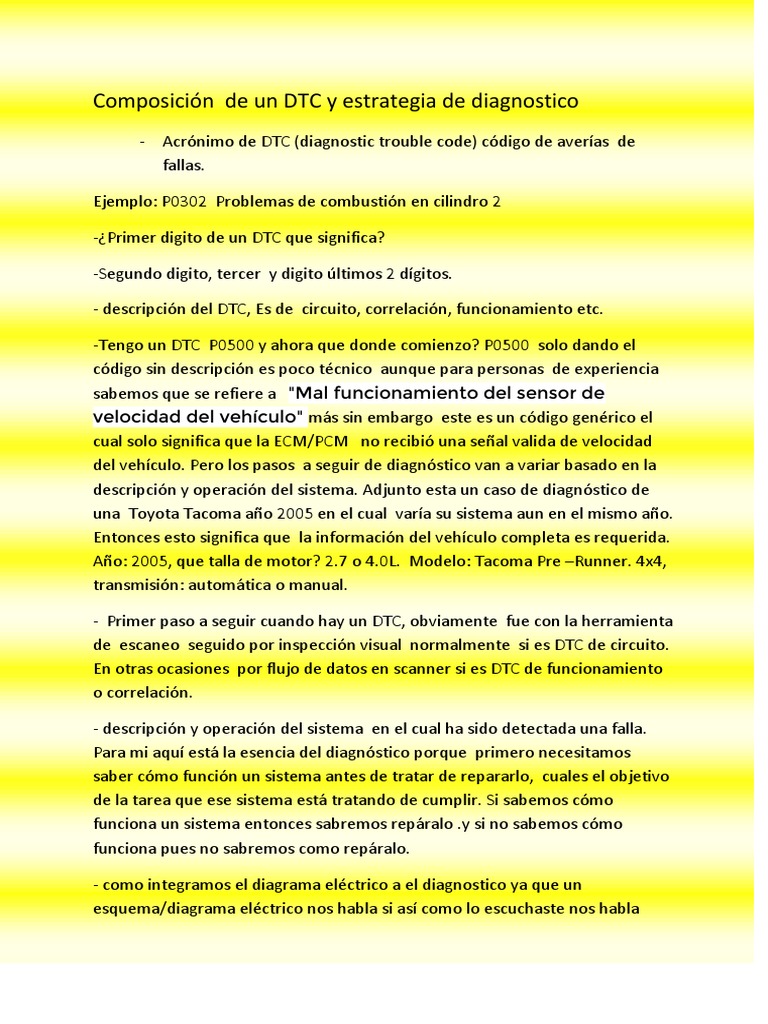 Estrategia de Diagnóstico de DTCs | PDF | Monitor de computadora ...
