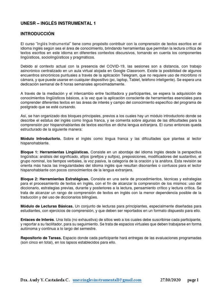 INTRODUCCI - N 2020-Ii | PDF | Traducciones | Lingüística