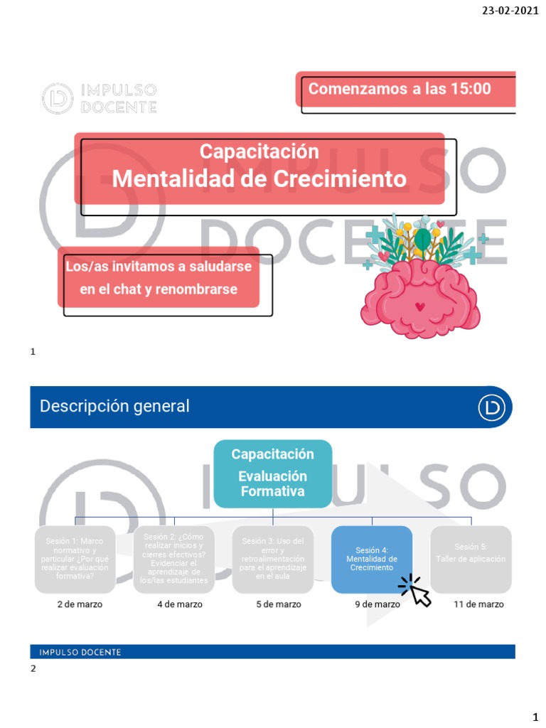 Diapositivas Mentalidad de Crecimiento | PDF | Mentalidad | Cerebro