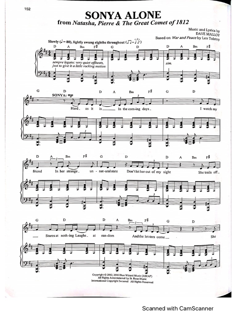 Sonya Alone Sheet Music | PDF