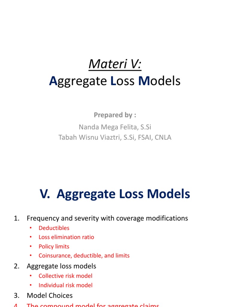Aggregate Loss Models | PDF | Probability Distribution | Poisson Distribution