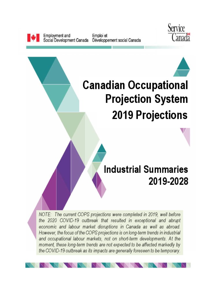 Canadian Occupational Projection System 2019 Projections: Industrial ...