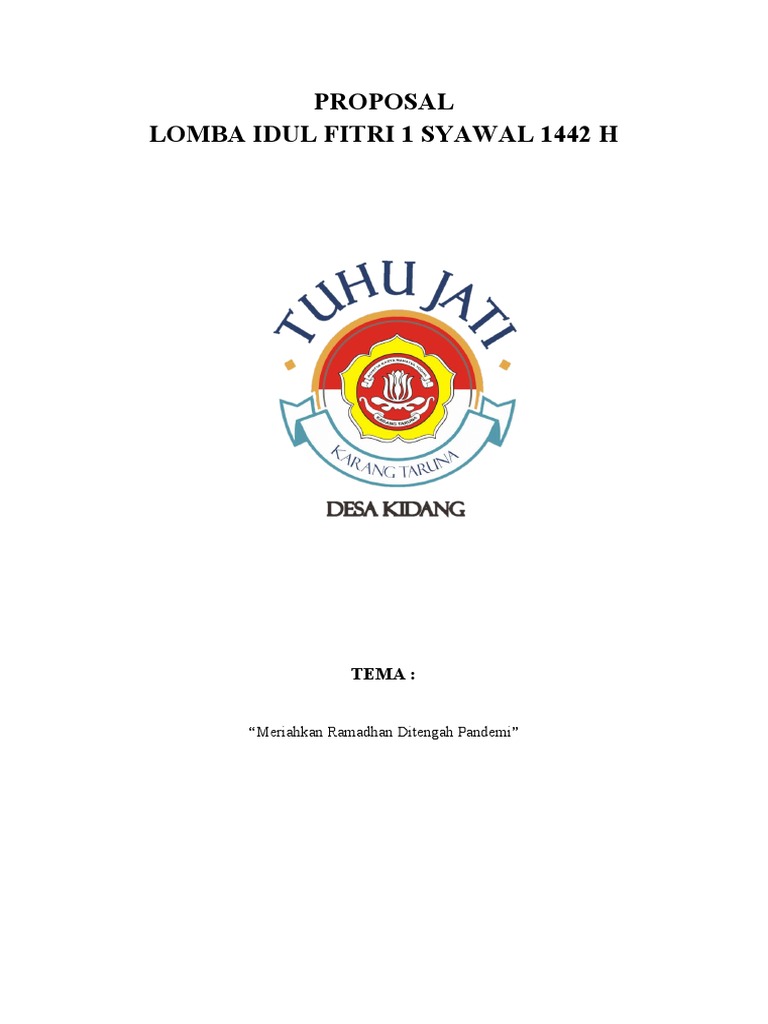 Proposal Lomba Idul Fitri 2021 Kidang | PDF