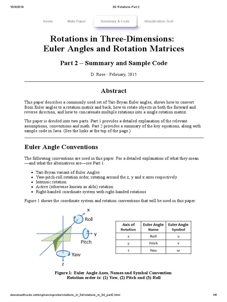 3D Rotations-Part 2 | PDF | Rotation | Linear Algebra