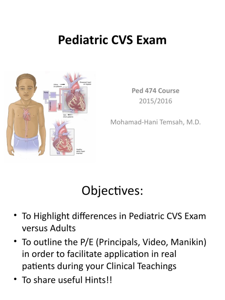 Pediatric CVS Exam | PDF | Physical Examination | Cardiovascular System