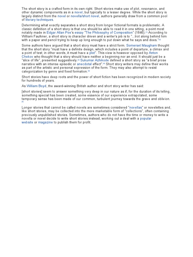 Novel Novel Novella/short Novel Literary Techniques | PDF