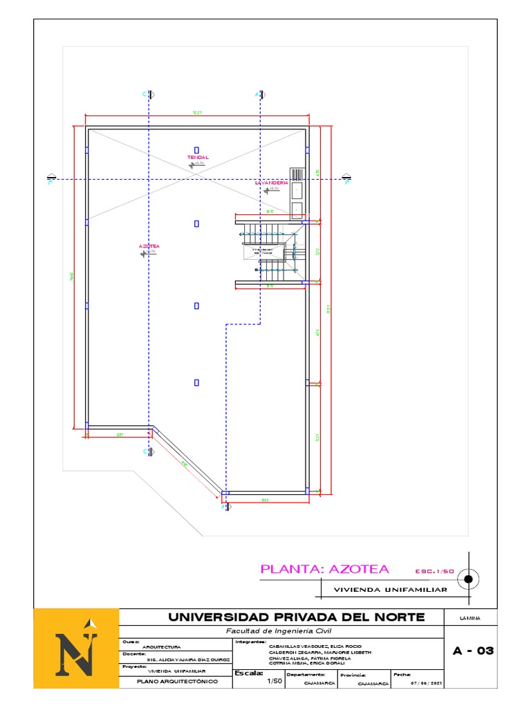 Plano de Azotea para Vivienda Unifamiliar | PDF | Naturaleza