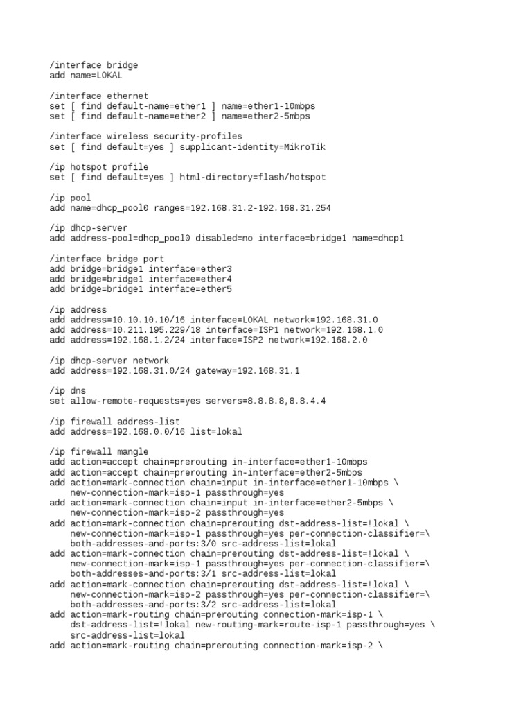Load Balancing Configuration for ISPs | PDF | Networks | Network Layer ...