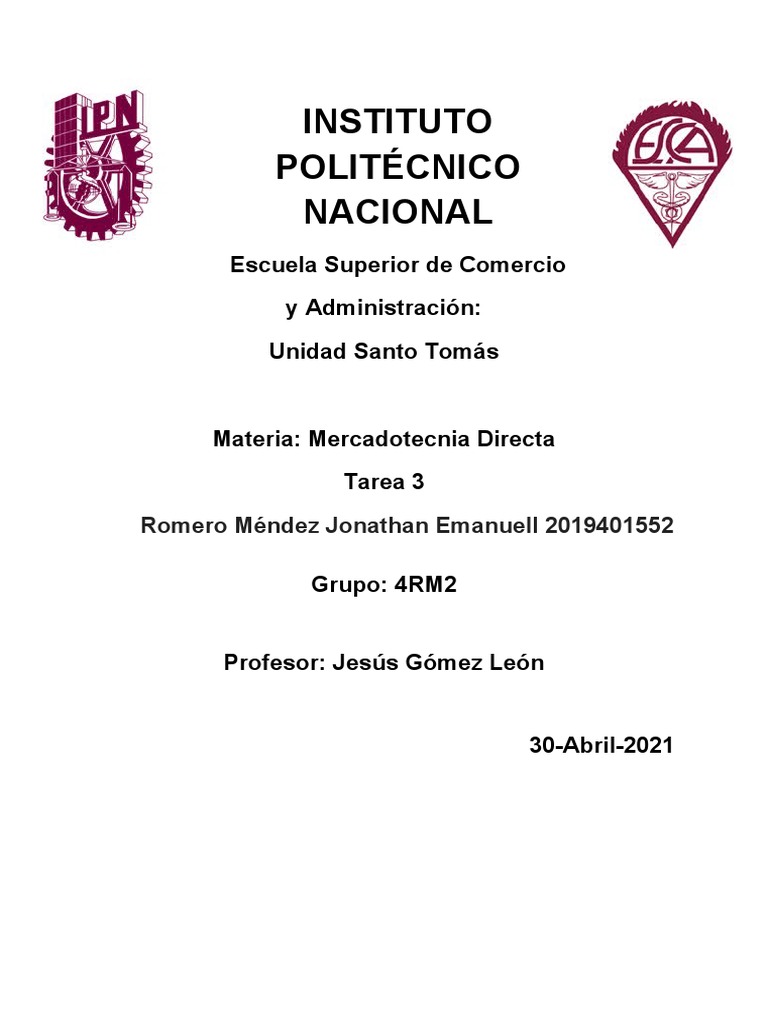 Tarea 3. Unidad 2 | PDF | Marketing | Publicidad