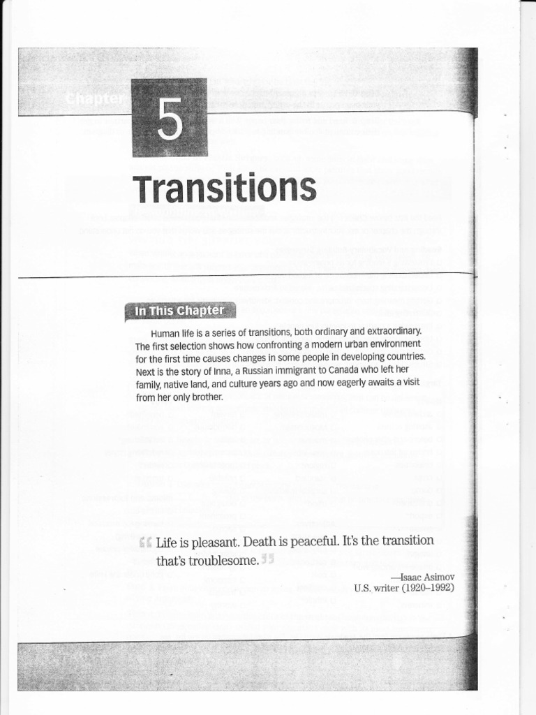 Transitions: Life The Transition | PDF | Refugee | English Language