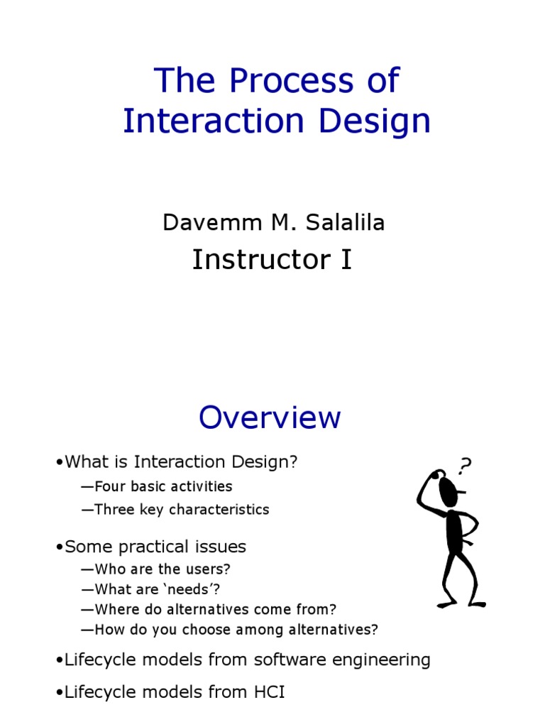 HCI Lesson 7 - Process of Interaction Design | PDF | Usability | Product Lifecycle