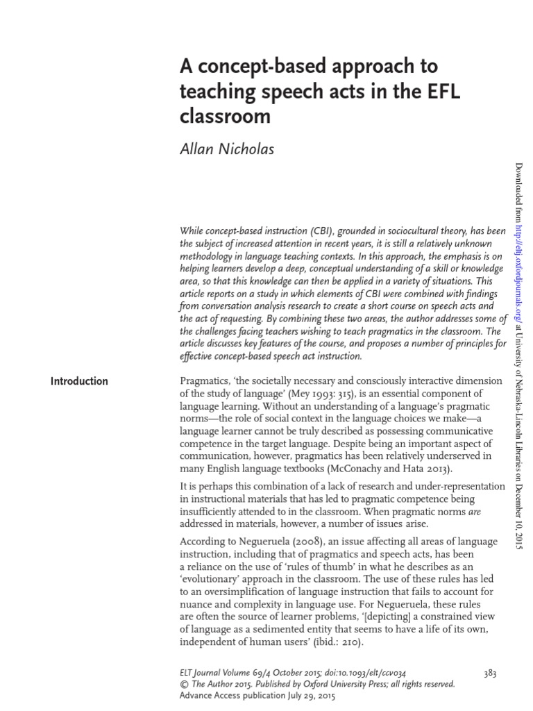 A Concept-Based Approach To | Download Free PDF | English As A Second ...