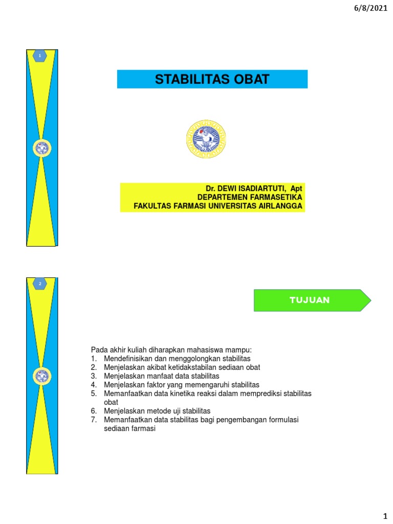 Stabilitas Obat - 2021 | PDF