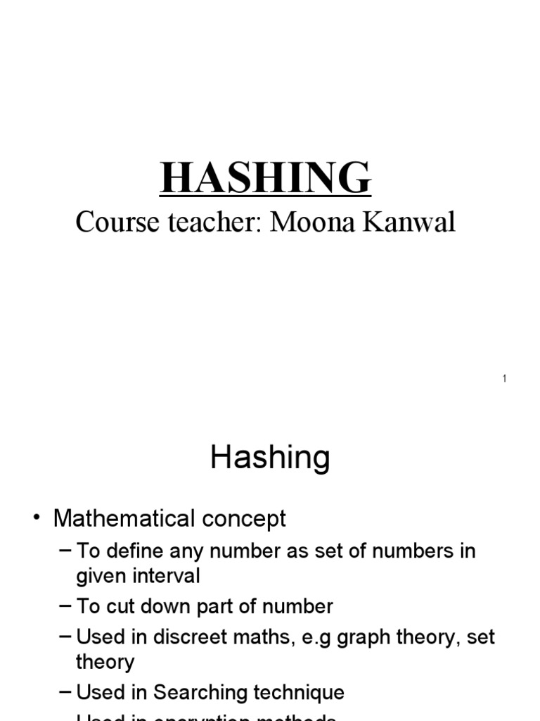 DS Lecture - 6 (Hashing) | PDF | Array Data Structure | Algorithms