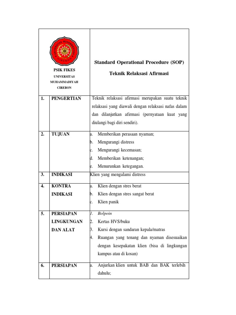 Sop Afirmasi Positif | PDF